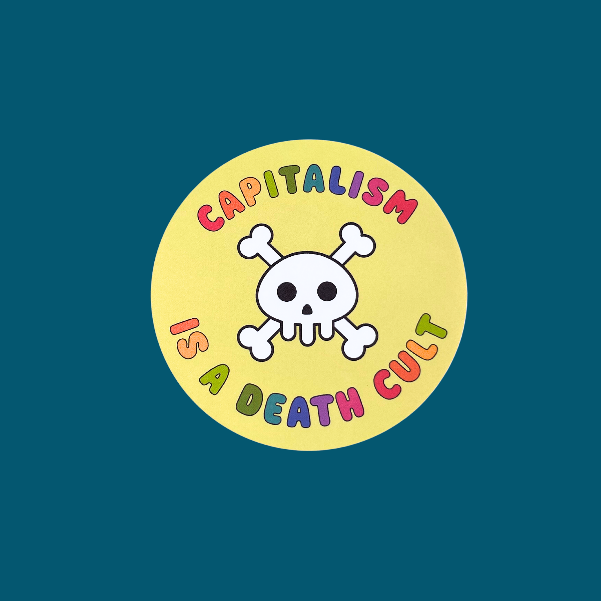Capitalism Is A Death Cult Sticker – MiniKitty