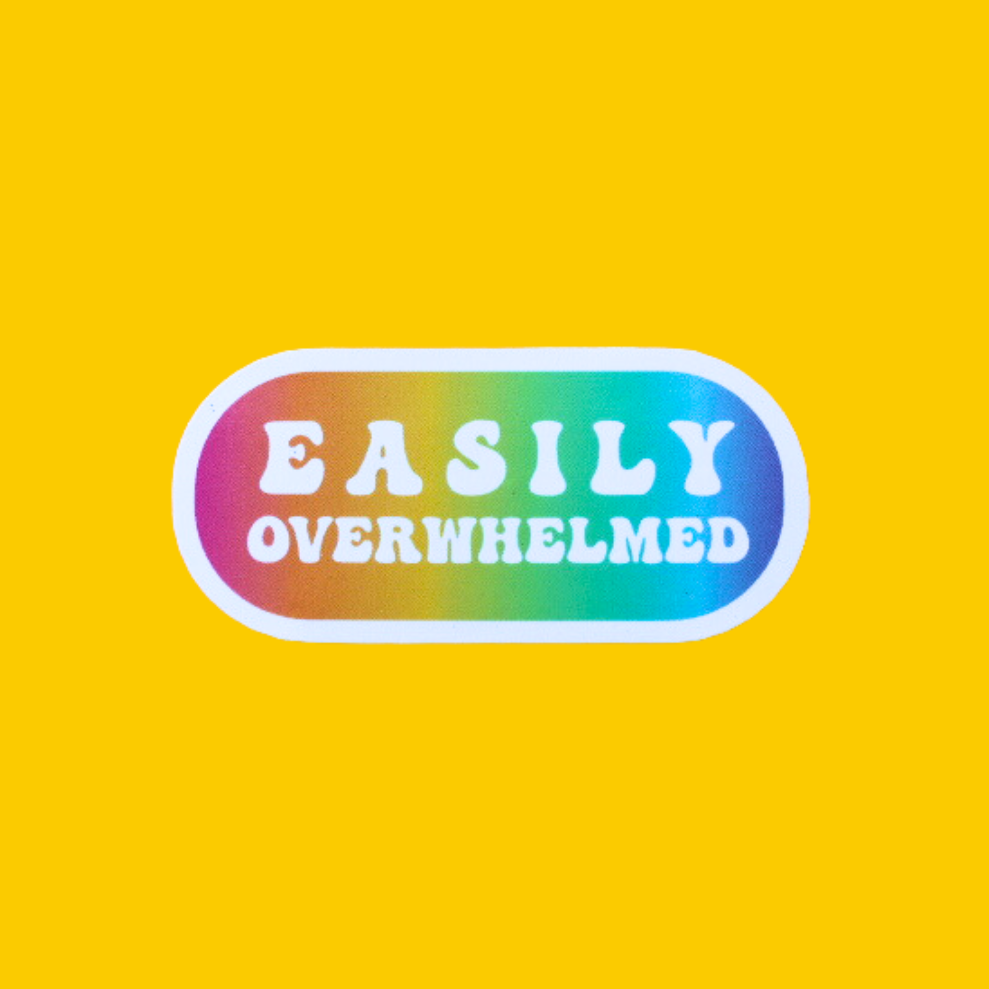 Easily Overwhelmed Sticker – MiniKitty